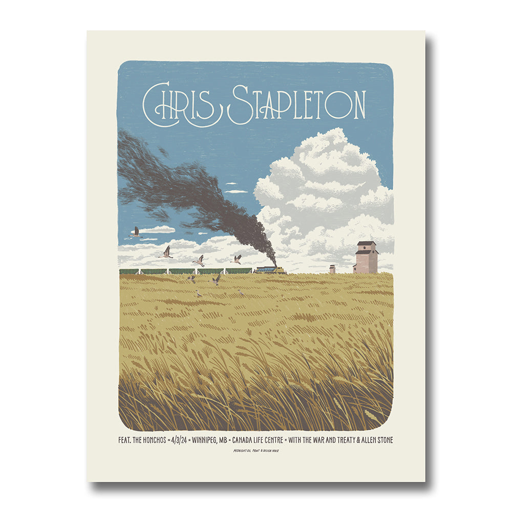 Chris Stapleton - April 3, 2024 – Midnight Oil Print & Design House